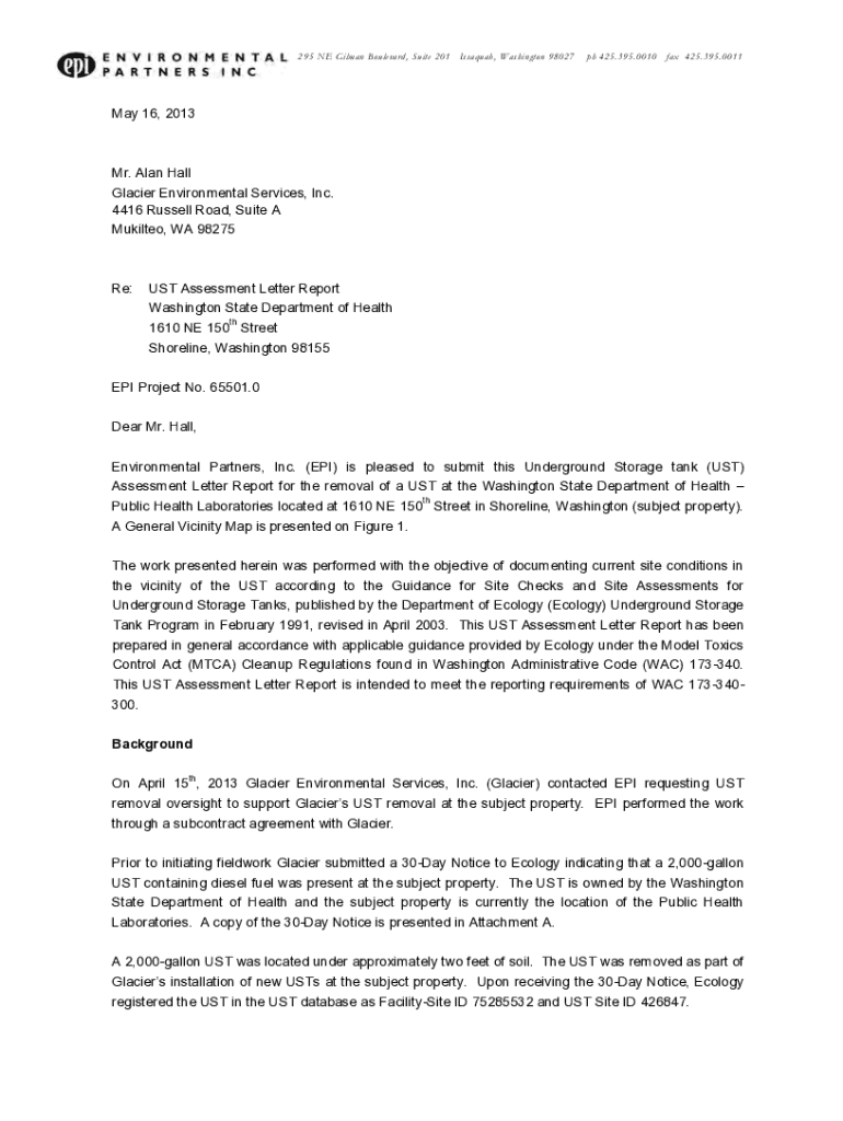 Fillable Online 1-Draft UST Assesment Report Fax Email Print - pdfFiller