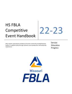 Fillable Online HS FBLA Competitive Event Handbook Fax Email Print ...