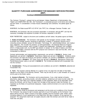 Fillable Online Quantity Purchase Agreements (QPAs) - IDOA - IN.gov Fax Email Print - pdfFiller