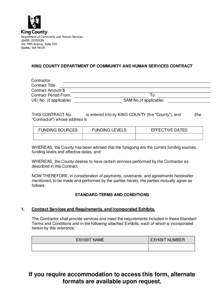 Fillable Online King County Housing, Homelessness, and Community ... Fax Email Print - pdfFiller