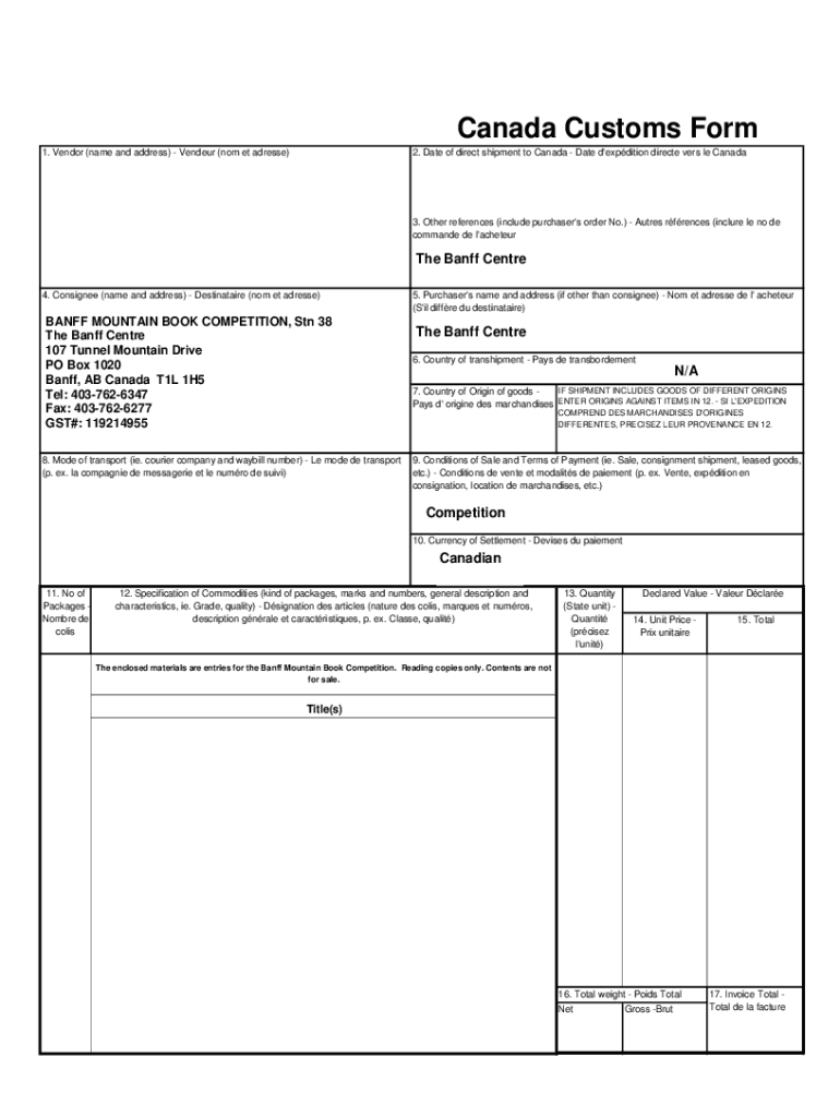 Fillable Online Importing Your Vehicle Into Canada - Border Brokers Fax ...