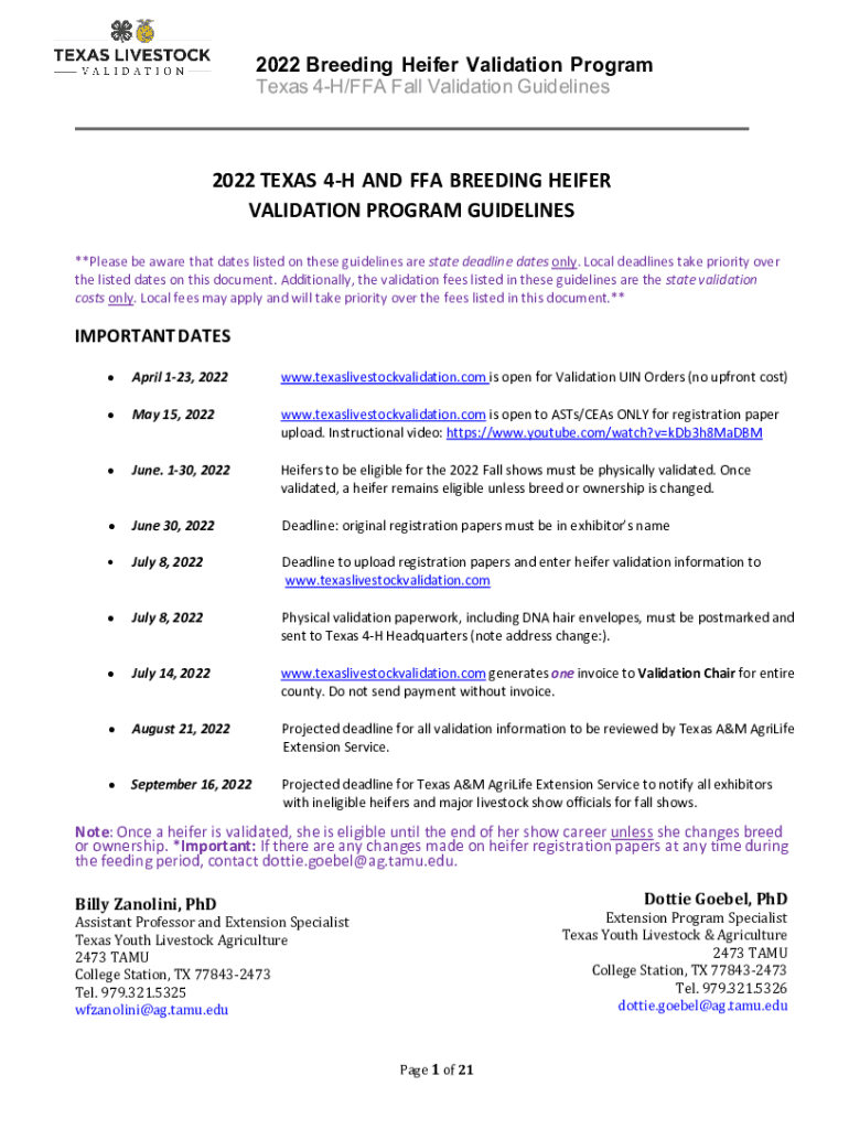 Fillable Online VALIDATION PROGRAM GUIDELINES Fax Email Print - pdfFiller
