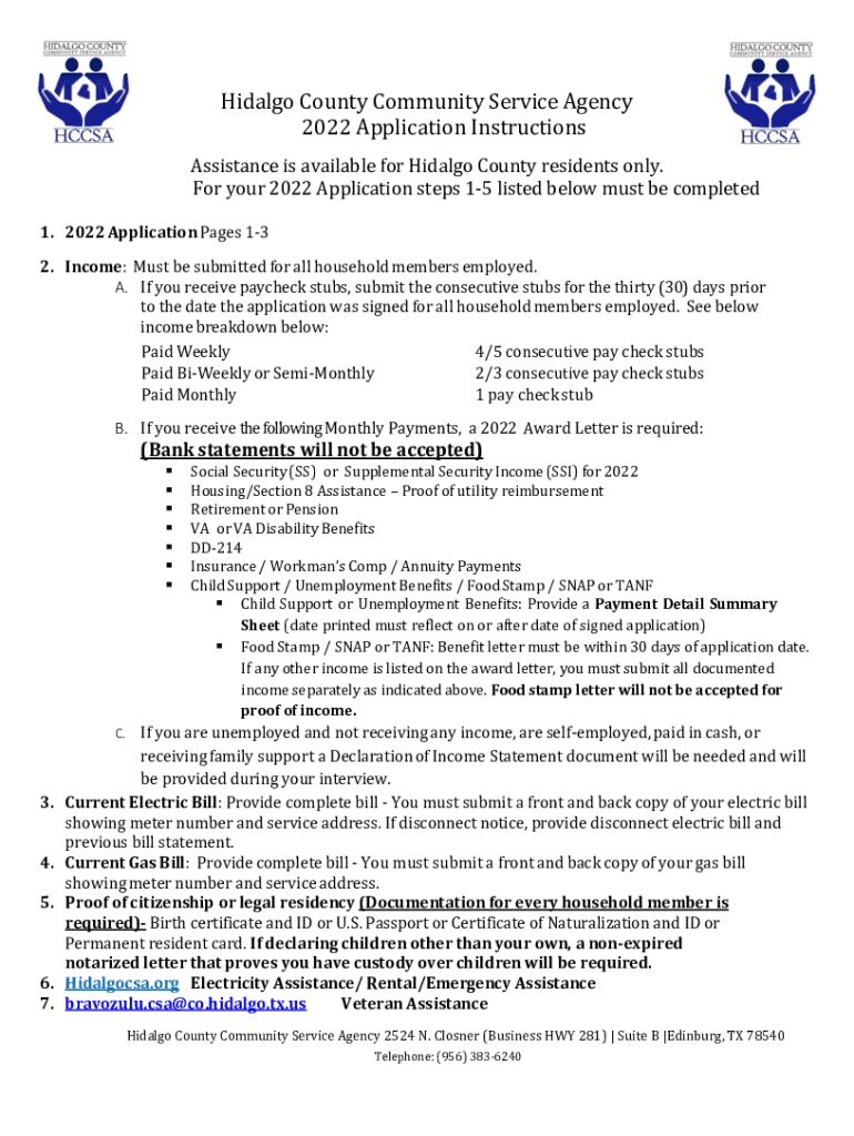 Fillable Online Hidalgo County Community Service Agency no longer ... - KRGV Fax Email Print ...