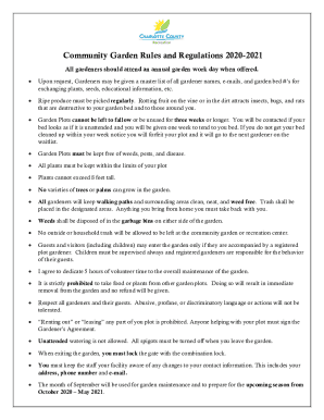 Fillable Online Rules and Guidelines - Eagle Heights Community Gardens ...