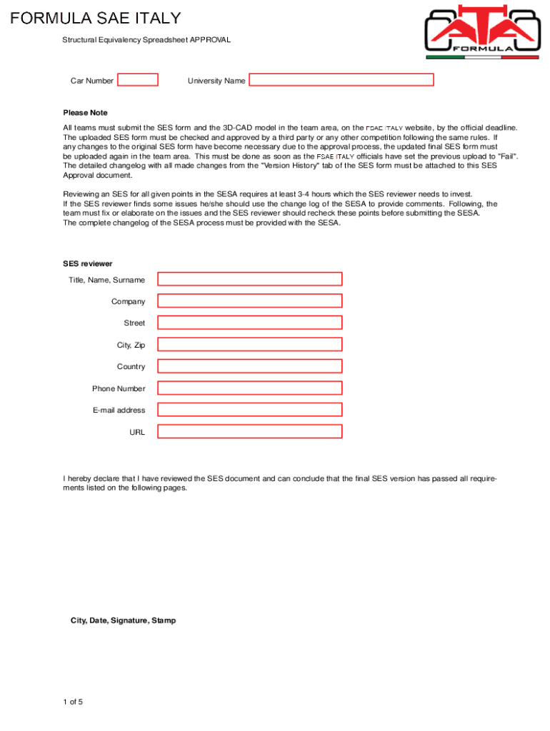 Fillable Online Guide for the Structural Equivalency Spreadsheet (SES ...