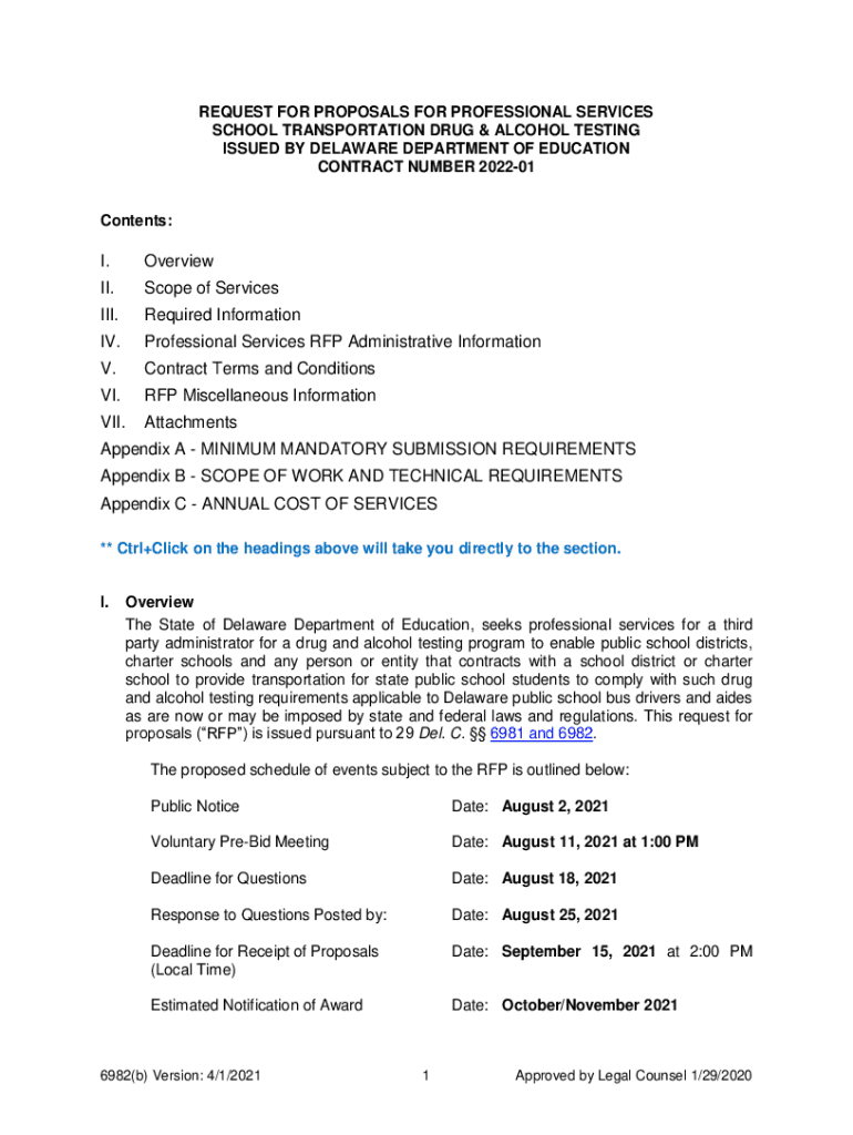 Fillable Online bidcondocs delaware Request for Proposal for ...