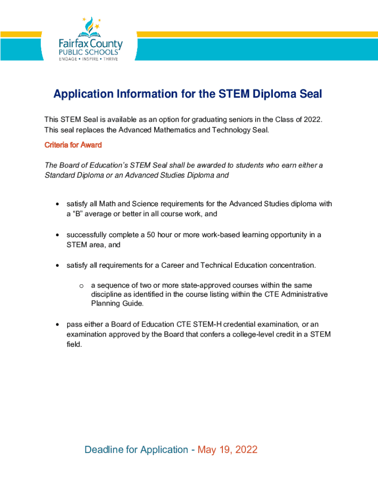 Fillable Online Science, Technology, Engineering, and Mathematics (STEM ...
