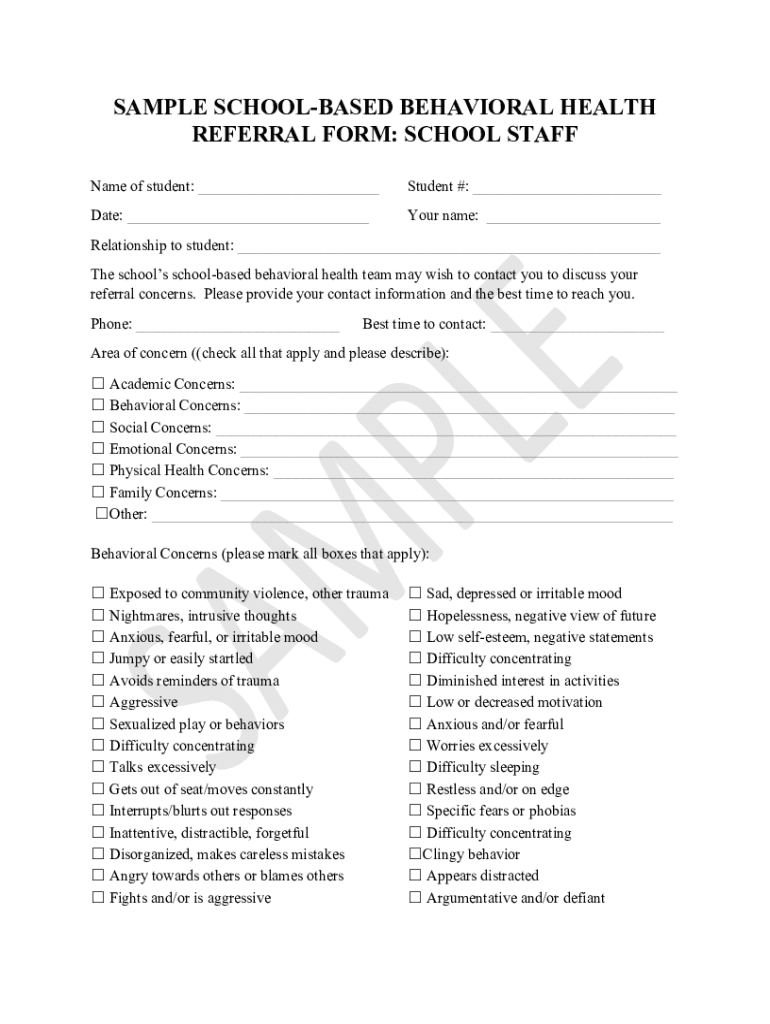 Fillable Online doe nv Referral Form for Student Mental Health and ...