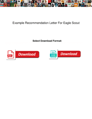 Fillable Online Eagle Scout Letter of Recommendation Template - eForms Fax Email Print - pdfFiller
