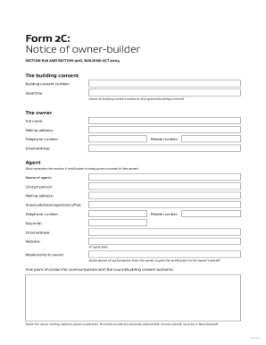 Fillable Online Notice of owner-builder (form 2c) Fax Email Print ...