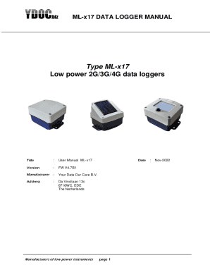 Fillable Online ML-x17 Low Power Data Logger Fax Email Print - pdfFiller