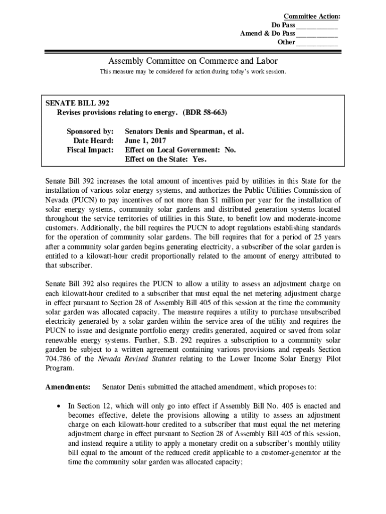 Fillable Online SENATE BILL 392 Fax Email Print - pdfFiller