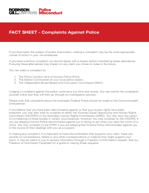 Fillable Online Complaints - Office of the Independent Police Review ...