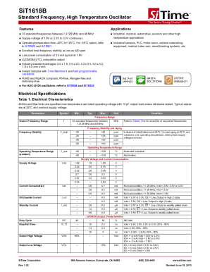 Fillable Online SiT1618B - Mouser Electronics Fax Email Print - pdfFiller
