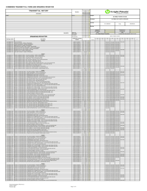 Fillable Online COMBINED TRANSMITTAL FORM AND DRAWING REGISTER -MATIMBA ...
