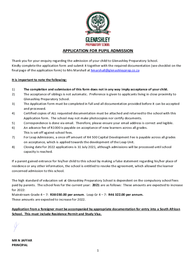 Fillable Online School Application Letter Template in Word doc ... Fillable Online School Application Letter Template in Word doc ...