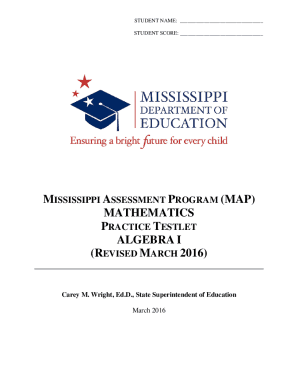Fillable Online MATHEMATICS - The Mississippi Department of Education Fax Email Print - pdfFiller