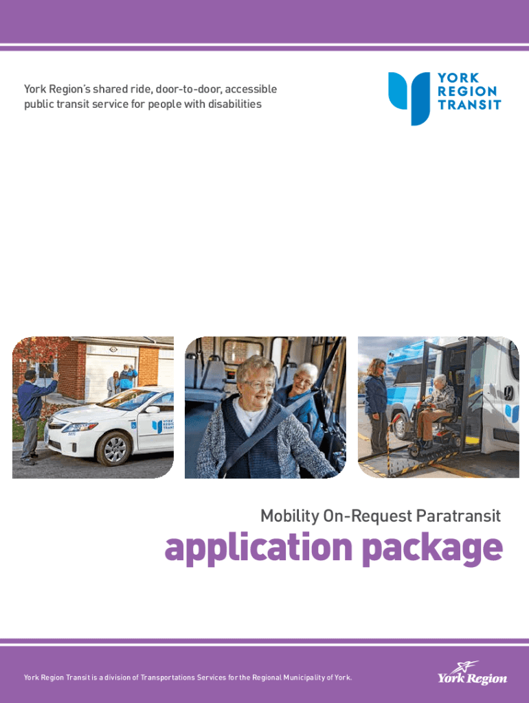Yrt mobility request paratransit: Fill out & sign online | DocHub