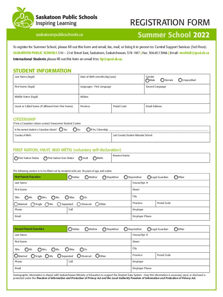 Fillable Online Summer School Registration Form Template - Typeform Fax Email Print - pdfFiller