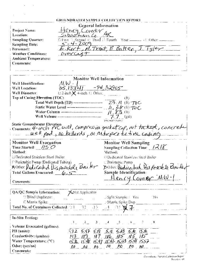 Fillable Online Low Flow Purging and Sampling Guidance Page 1 of ...