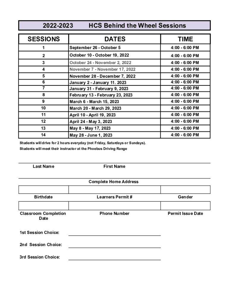 Fillable Online Door County Driver Education: Register For Driving ...