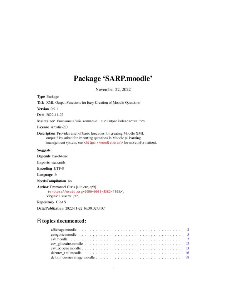 Fillable Online cran csiro XML Output Functions for Easy Creation of ...