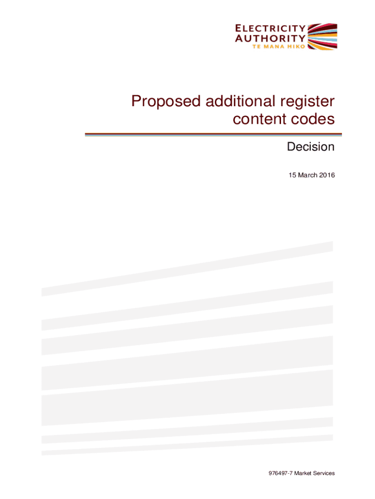 Fillable Online Long-form report. Proposed additional register content ...