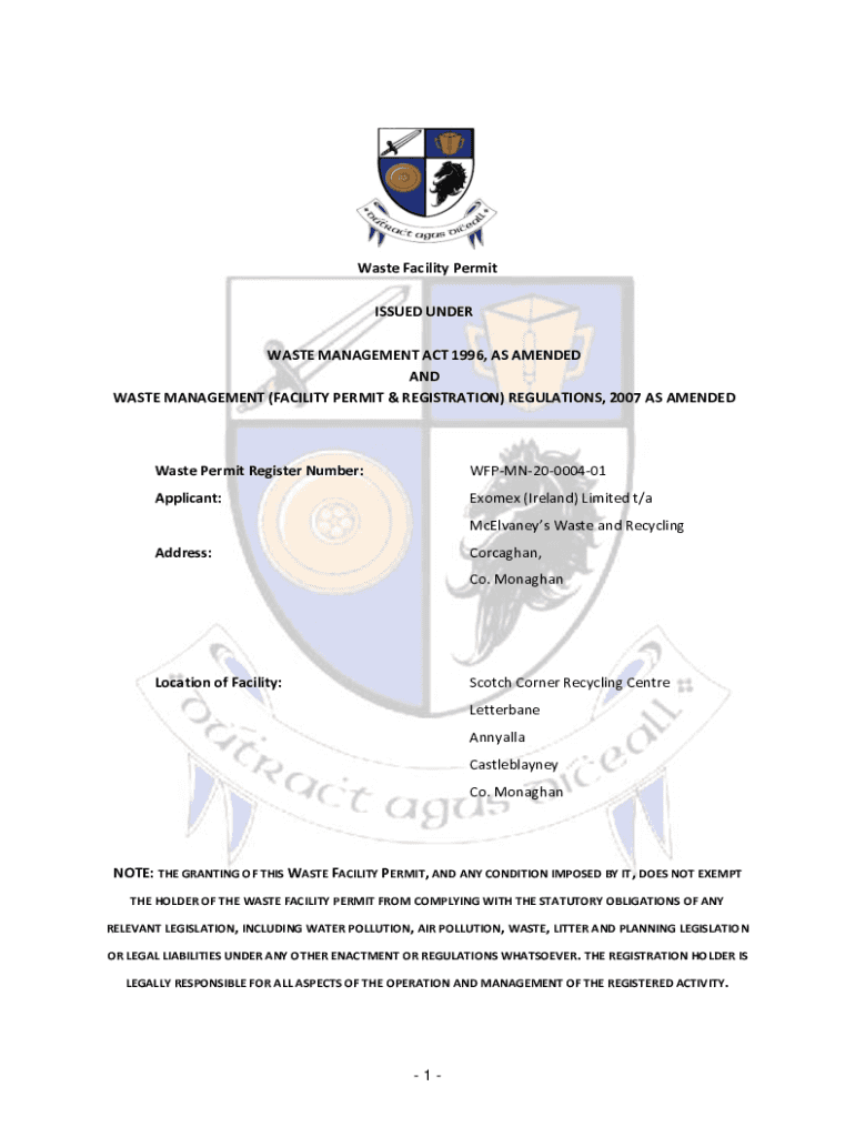 Fillable Online Chapter 10C. Solid Waste Facility Permits. - D.C. Law ...