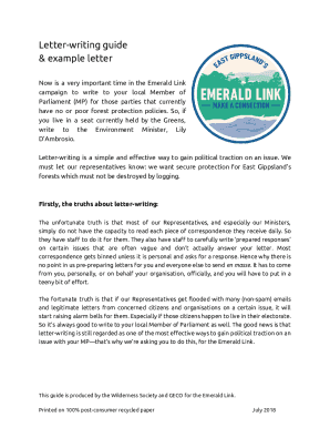 Fillable Online Letter Writing Guide - Letter Writing & Sample Letters ...