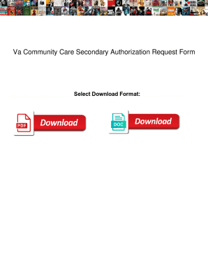 Fillable Online Va Community Care Secondary Authorization Request Form ...