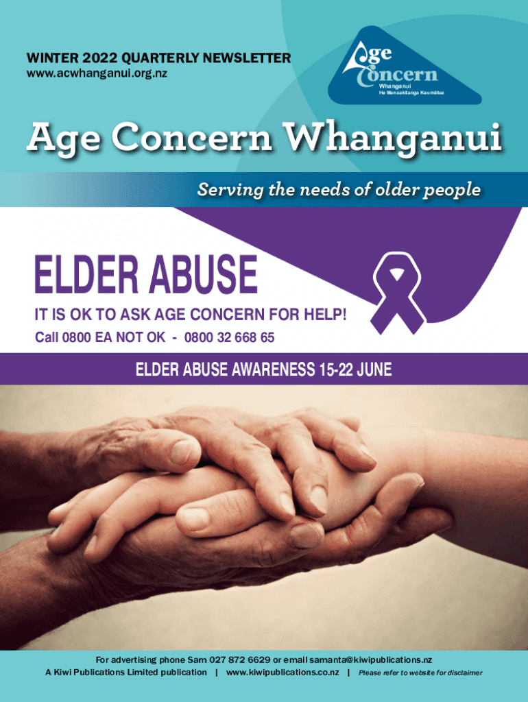 Fillable Online Age Concern WhanganuiKiwi Publications Fax Email Print ...