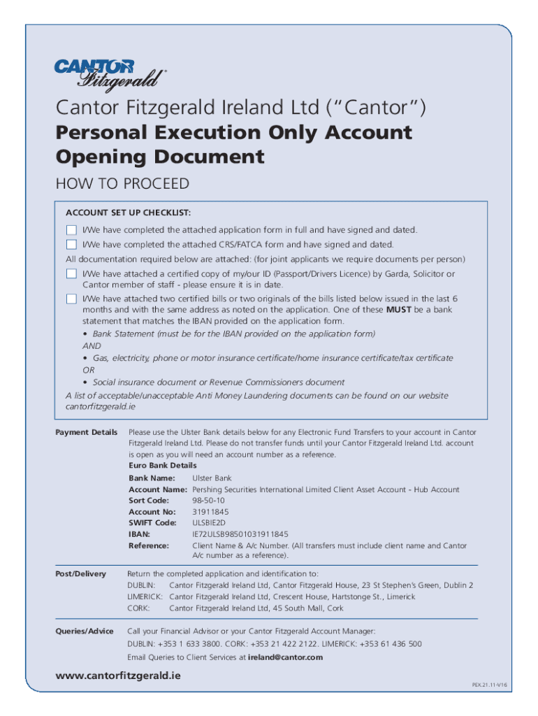 Fillable Online Personal Investor Structured Product Account Opening Form Fax Email Print ...