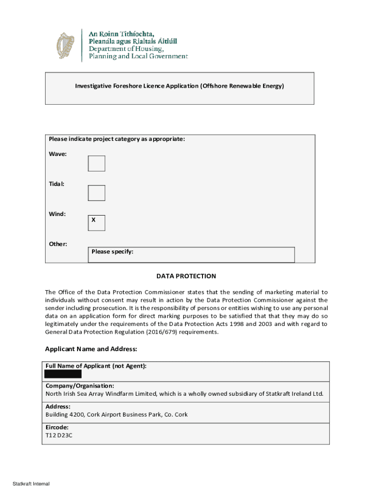 Fillable Online Emerald Project: Foreshore Licence Application for Site ... Fax Email Print ...