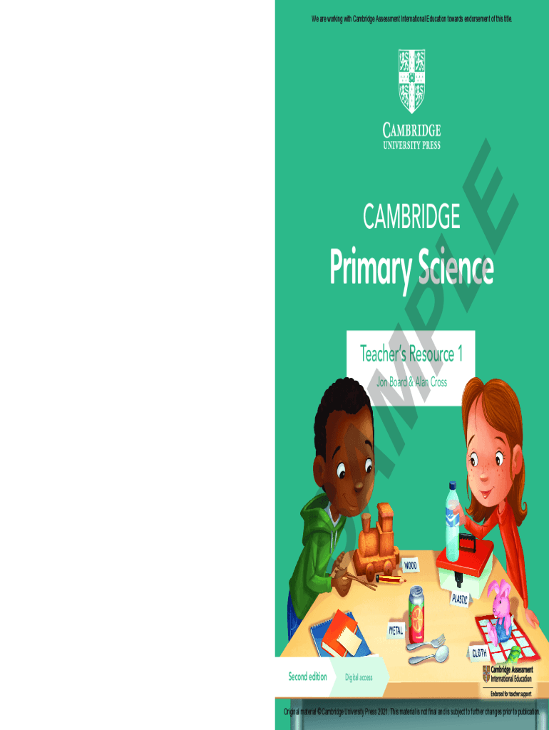 Fillable Online Primary Science Teacher's Resource 3 Sample by Cambridge ... Fax Email Print ...