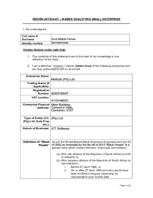 Fillable Online Bbbee affidavit form: Fill out & sign online - DocHub ...