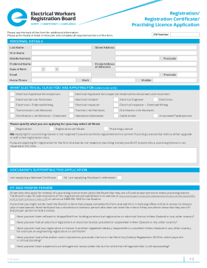 Fillable Online Registration/Registration Certificate/Practising Licence Application Form Fax ...