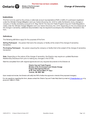 Fillable Online Change of Ownership. Change of Ownership Fax Email ...