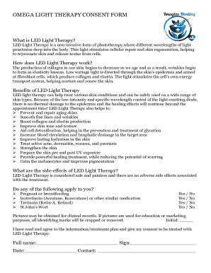 Fillable Online OMEGA LIGHT THERAPY CONSENT FORM - Imagine Healing Fax ...