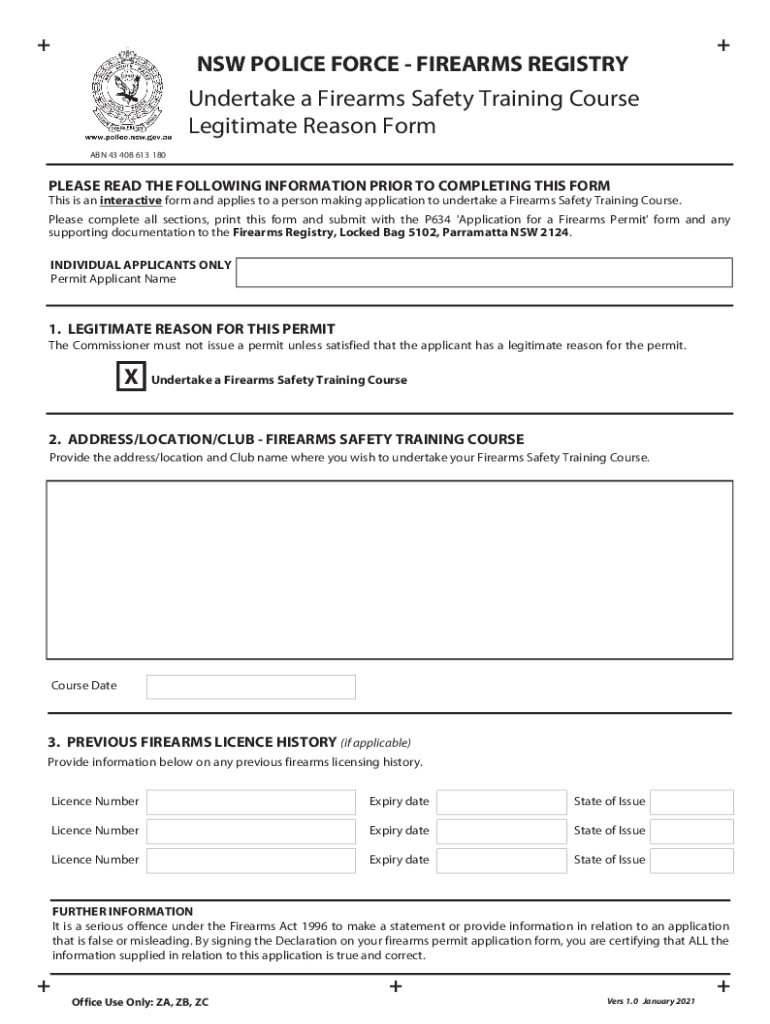 Fillable Online Firearms P650 Permit Legitimate Reason Form.pdf Fax ...