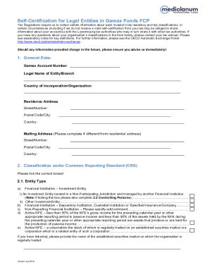 Fillable Online KYC Form and Self-Certification for Legal Entities and ... Fax Email Print ...