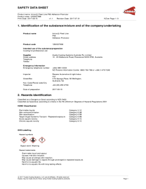 Fillable Online Safety Data Sheet - Spray Centre - Sheffield Fax Email ...