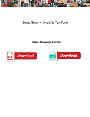 Fillable Online Social Security Disability Tax Form. Social Security Disability Tax Form america ...