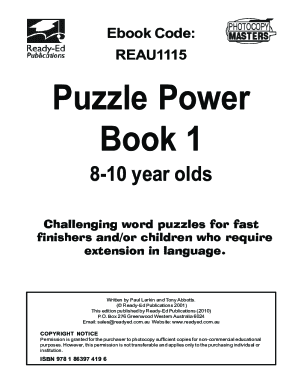Fillable Online Puzzle Power Book 1 Teaching Resources New Zealand Fax ...