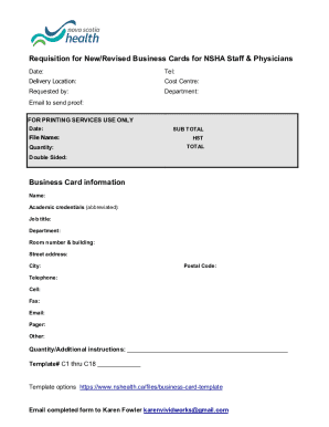 Fillable Online Business Card Request Form Fax Email Print - pdfFiller