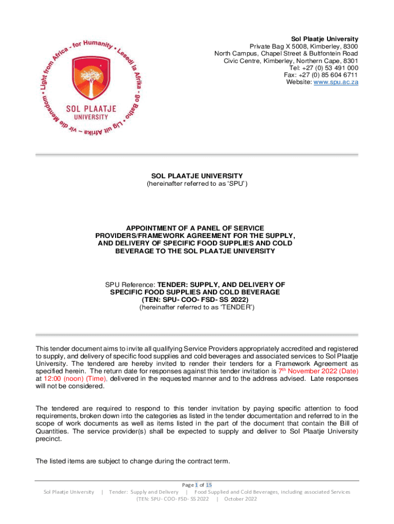 Fillable Online Sol Plaatje University Undergraduate Application Forms ...