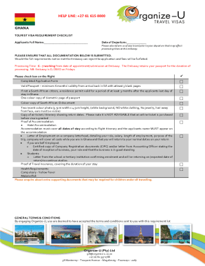 Fillable Online Ghana Visa Application Form and Visa Requirements ...