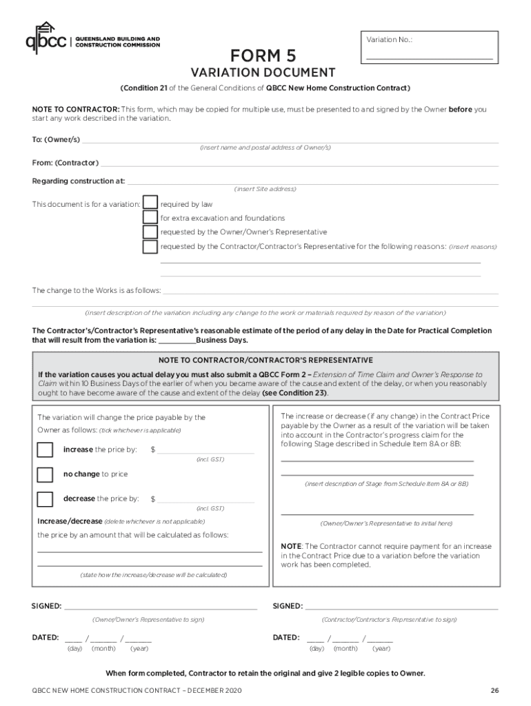 Fillable Online SCHEDULE FOR QBCC NEW HOME CONSTRUCTION ... Fax Email ...