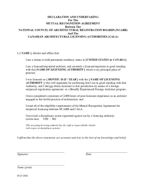 Fillable Online Mutual Recognition Agreement Between Canada and the ...