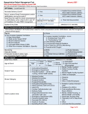 Fillable Online Resuscitation Patient Management Tool Fax Email Print ...