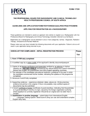 Fillable Online Health Professionals, Registration of - Government ...